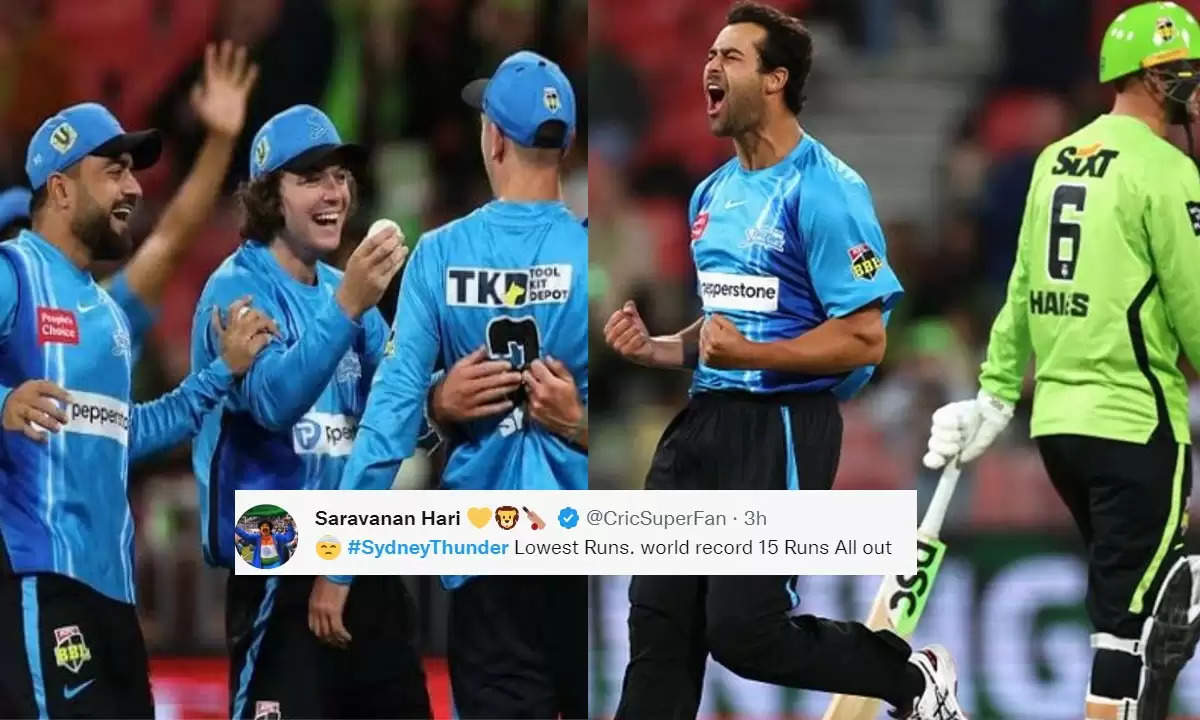 BBL: Fans went Berserk After Sydney Thunder Bowled Out For Just 15 Runs