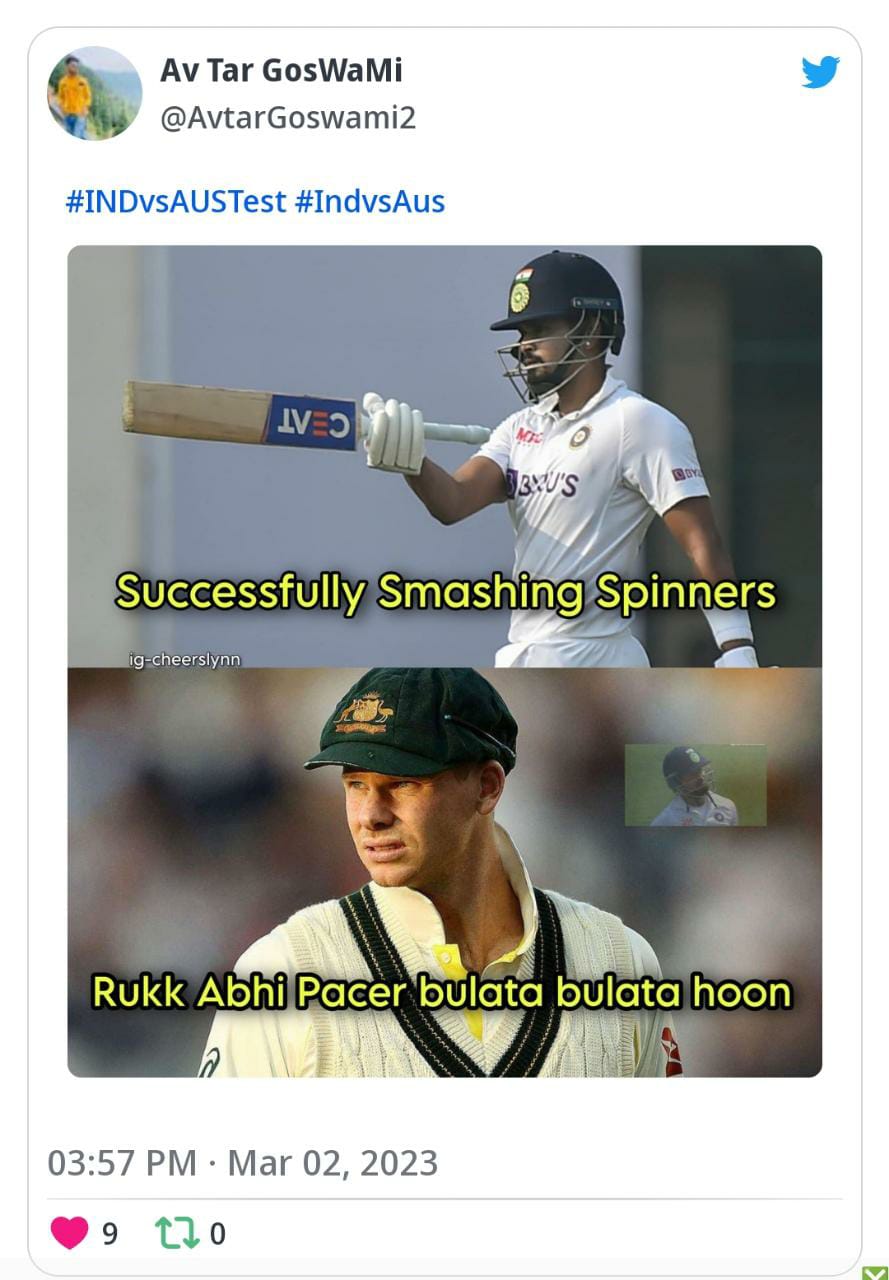 IND vs AUS: Funny Memes From Day 2 Of Indore Test - The Cricket Lounge