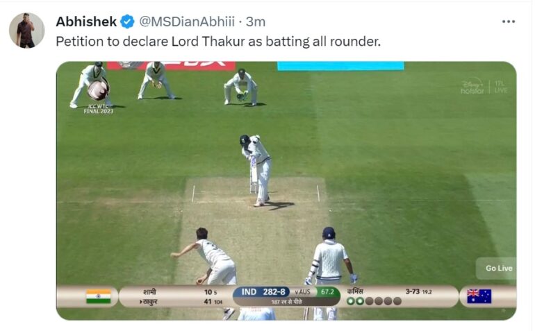 WTC Final 2023: 10 Best Memes On Shardul Thakur's Brave Knock - The ...