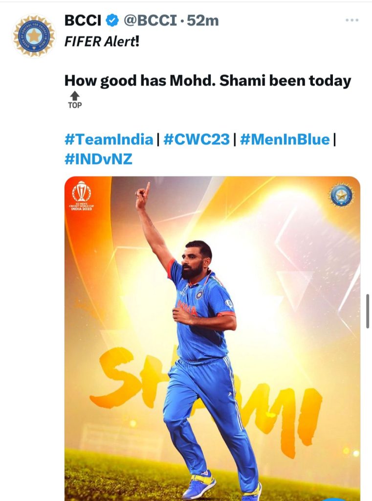 Memes Galore As Mohammed Shami Picks Up 7 Wickets In World Cup Semi ...