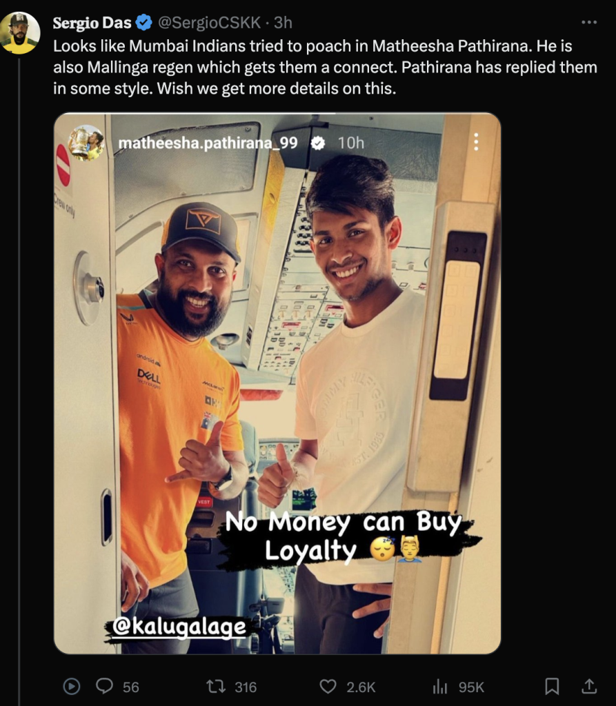 Fact Check: Did Matheesha Pathira Take A Dig At Mumbai Indians? - The ...