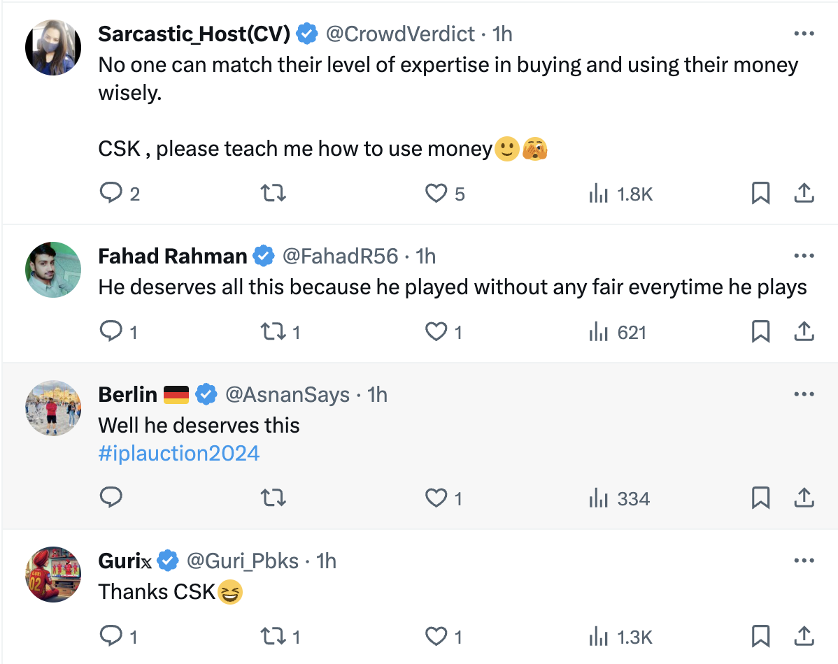 IPL 2024 Auction: Reactions Galore As Chennai Super Kings Buy Daryl ...