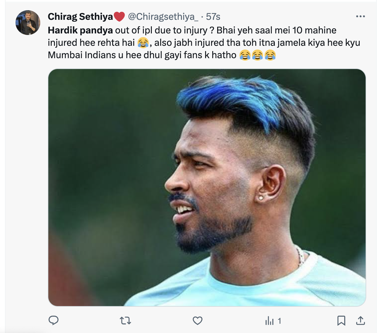 Memes Galore As Hardik Pandya May Even Miss The IPL 2024 Due To His ...
