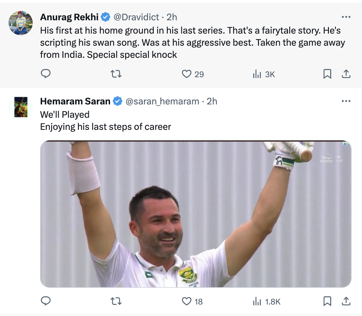 [Watch] Dean Elgar Gets A Standing Ovation After His Marathon Knock ...