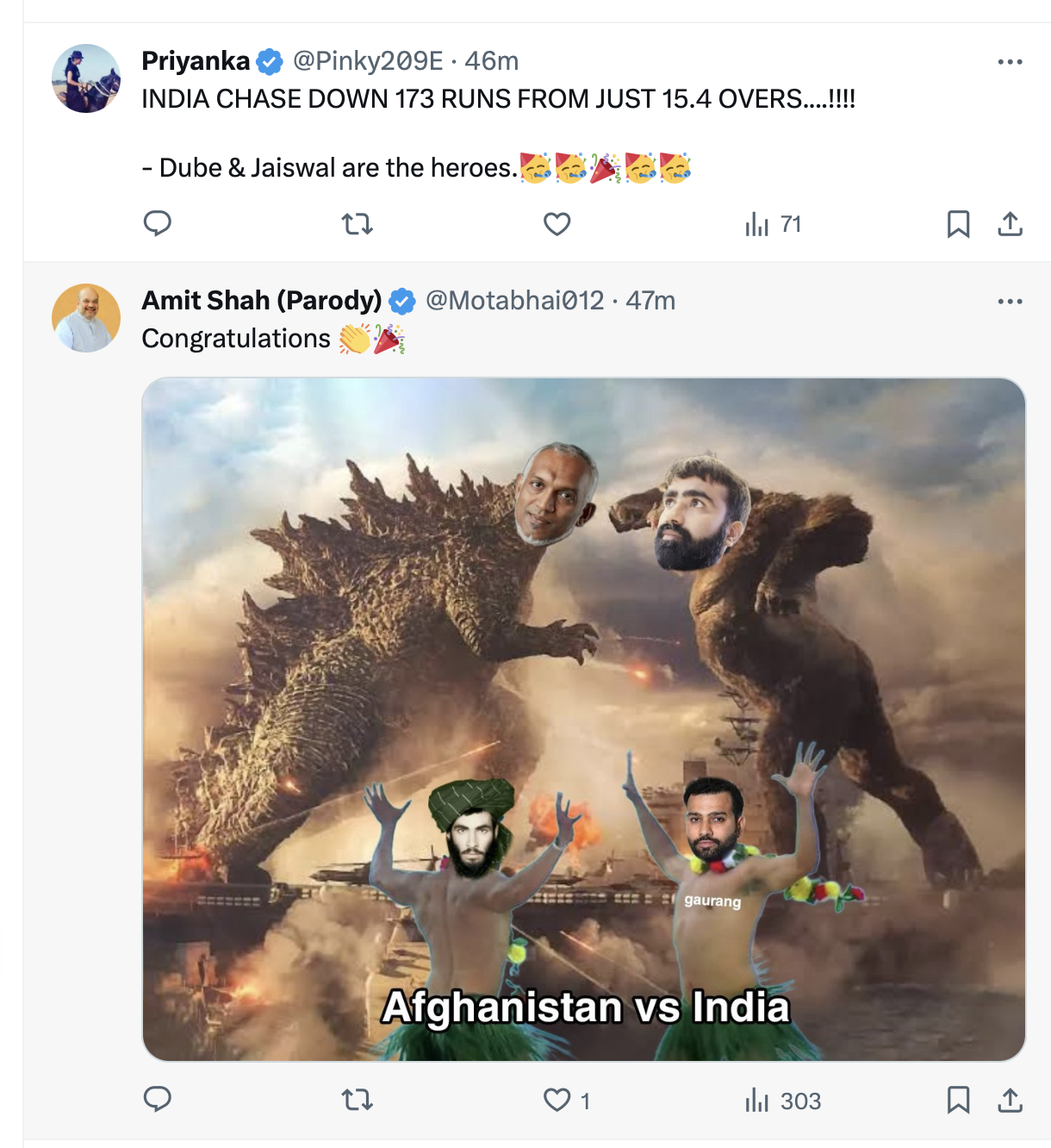 IND vs AFG: Memes Galore As India Wins Handsomely In Indore - The ...
