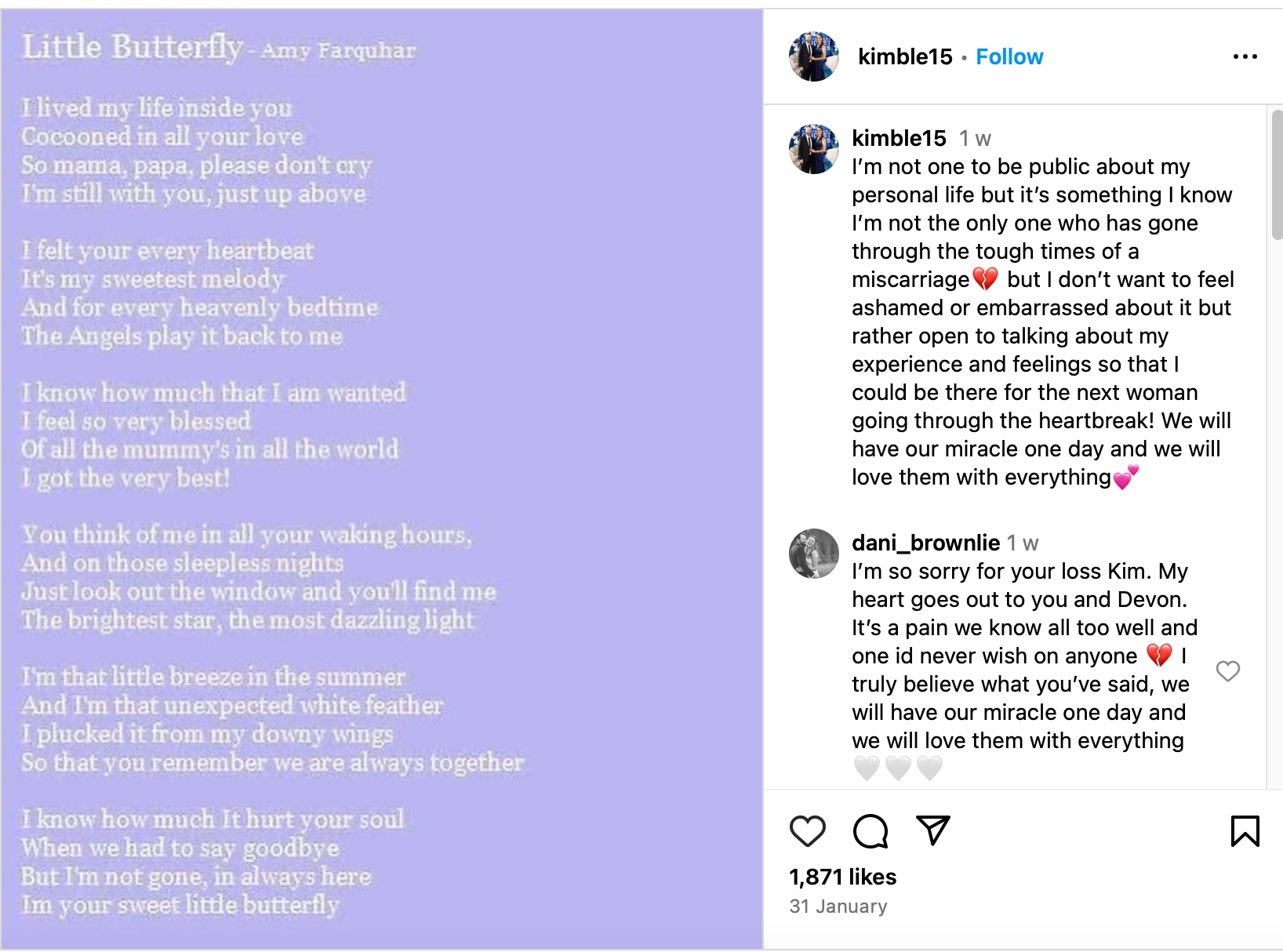 Devon Conway's Wife Kim Watson Shares A Painful Note On Her Miscarriage