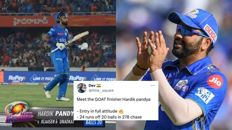 SRH vs MI: Fans Troll Hardik Pandya For His Horrible Knock Of 24 (20) While Chasing 278